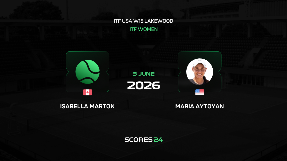 Isabella Marton vs Aytoyan Match today on 3 June 2026
