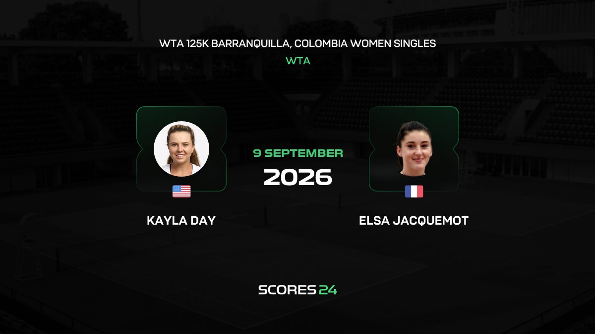 Day vs Jacquemot Match on 9 September 2026