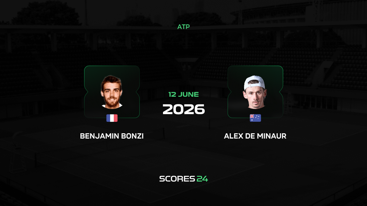 Bonzi vs De Minaur Prediction for today 12 June 2026 12:55 UTC - Tennis