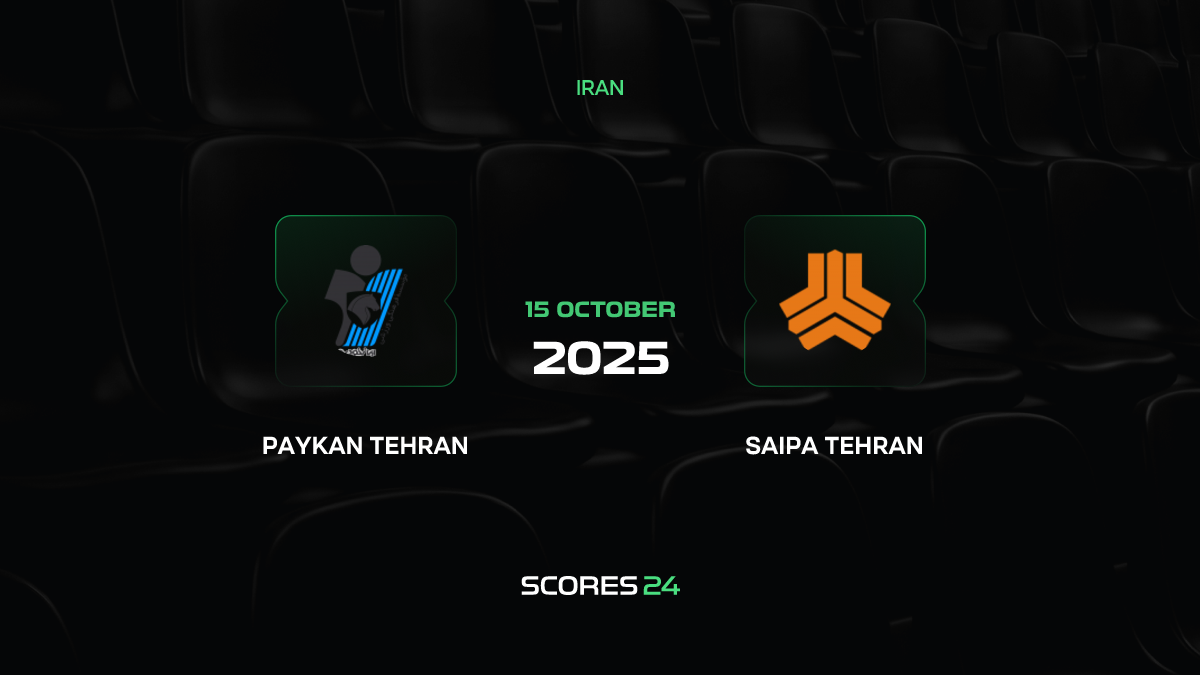 Paykan Tehran vs Saipa Tehran Match today on 15 October 2025