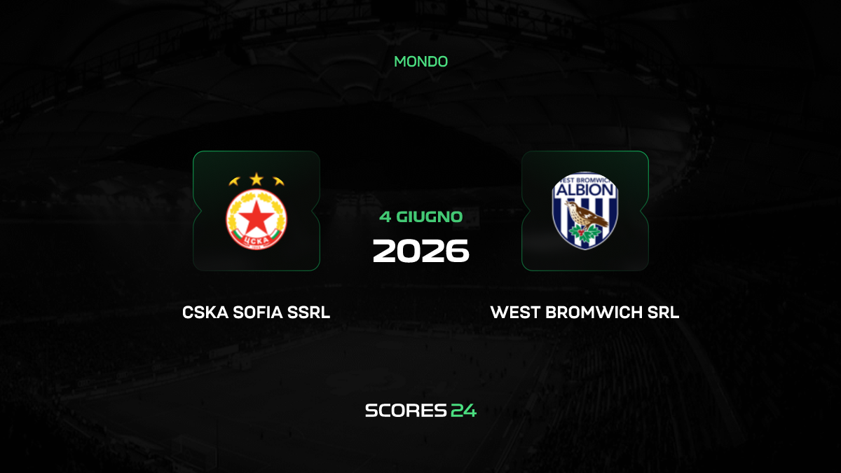 CSKA Sofia Ssrl vs West Bromwich SRL Streaming Live 4/06/2026 ...
